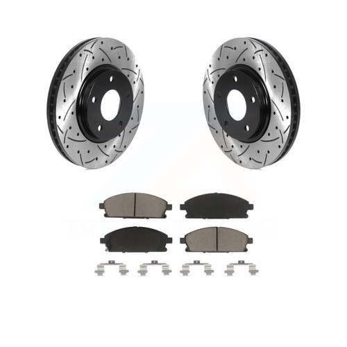Front Drill Slotted Brake Rotor Pad Kit for 2004-2009 Nissan Quest ...
