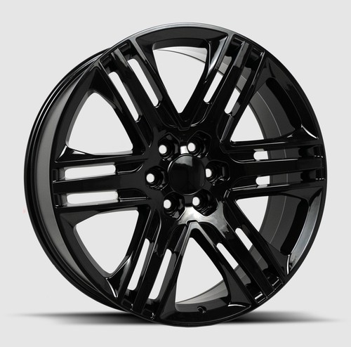 26" Inch Gloss Black Replica Silverado Sierra GMC Chevy LTZ Wheels Rims ...