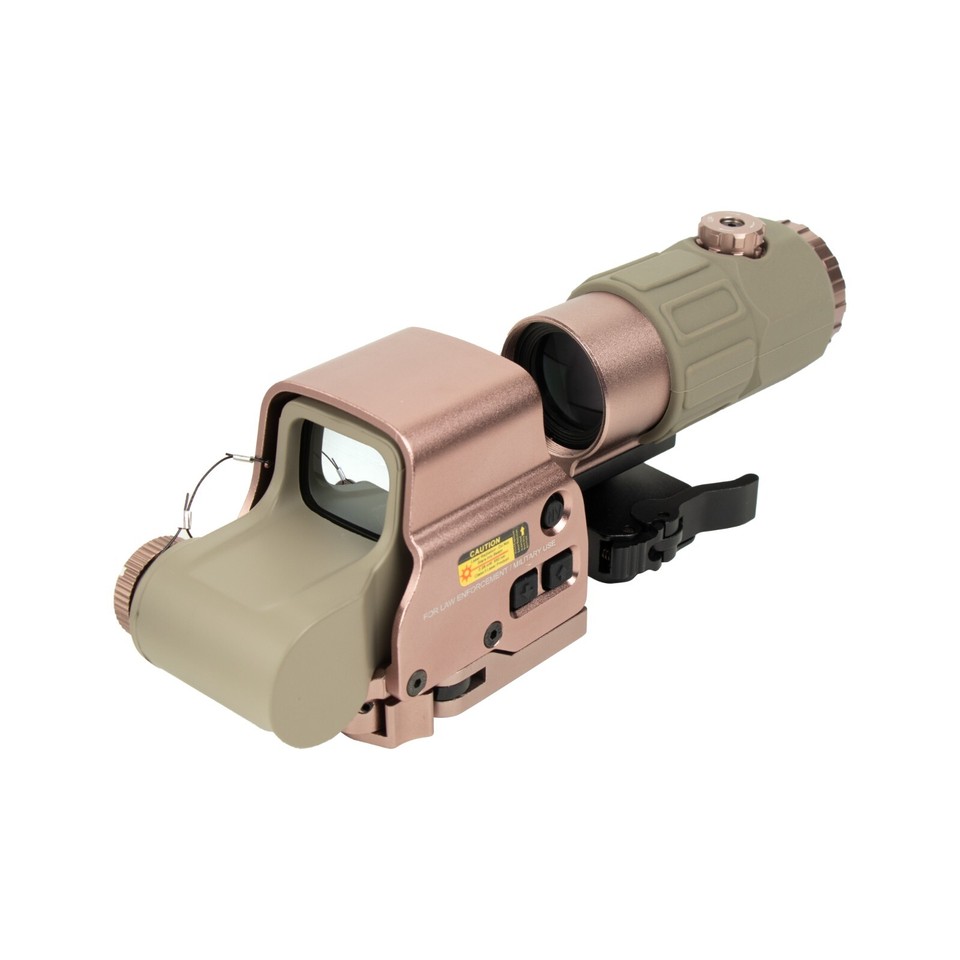 558+G45 Holographic Sight w/ 5x Magnifier Red Green Dot Holo Clone Full ...