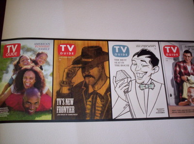 80'S TV GUIDE MAGAZINE COVERS PREPASTED MEDIA ROOM WALLPAPER BORDER ...