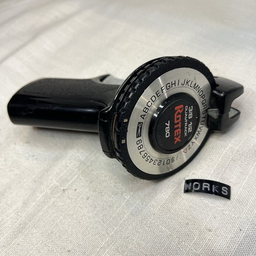 Vintage Rotex 780 Dual Track 3/8 1/2 Embossing Label Maker w/ Tape Roll ...
