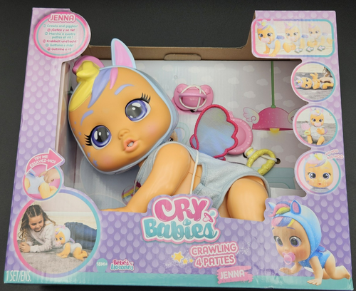 Cry Babies Crawling Jenna Interactive Baby Doll with Baby Sounds ...