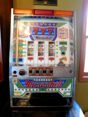 Japanese Pachislo Musashi 2 Electronic Slot Machine-240 Tokens & Keys ...