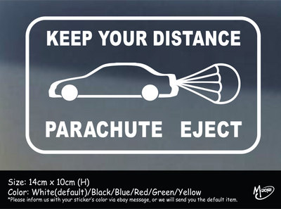 Keep Your Distance Funny Reflective Car Truck Boat sticker best gift ...