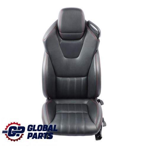 Mercedes SLK R172 Front Seat Left N/S Leather Black Interior Red Thread ...