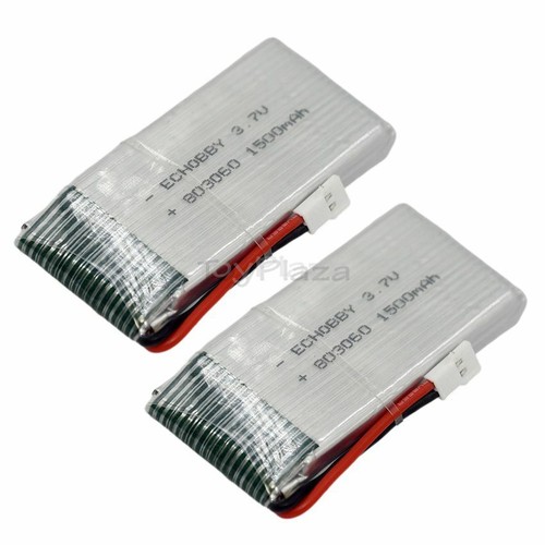 2PCS 1S 3.7V1500mAh 25C Lipolymer Battery MX2.0-2P positive plug for ...