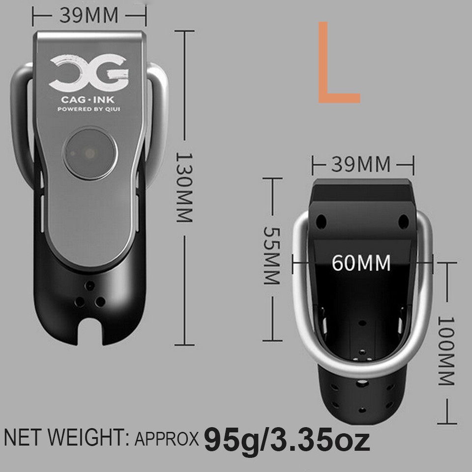 QIUI Bluetooth Male Chastity Device APP Remote Control Cage Ring ...