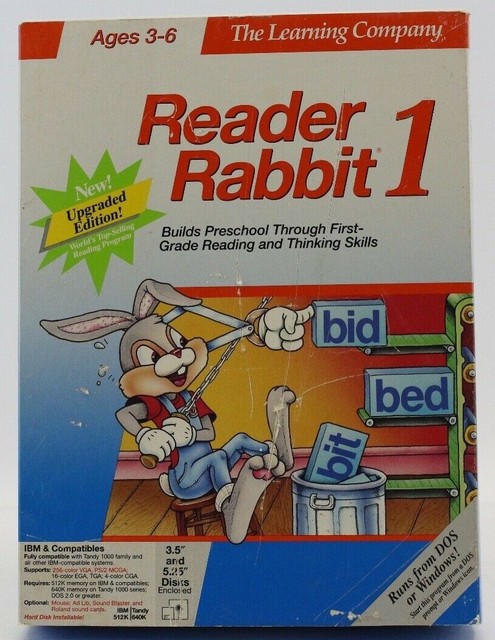 Reader Rabbit 1 For PC (IBM & Compatible, 1992) Complete In Box | eBay