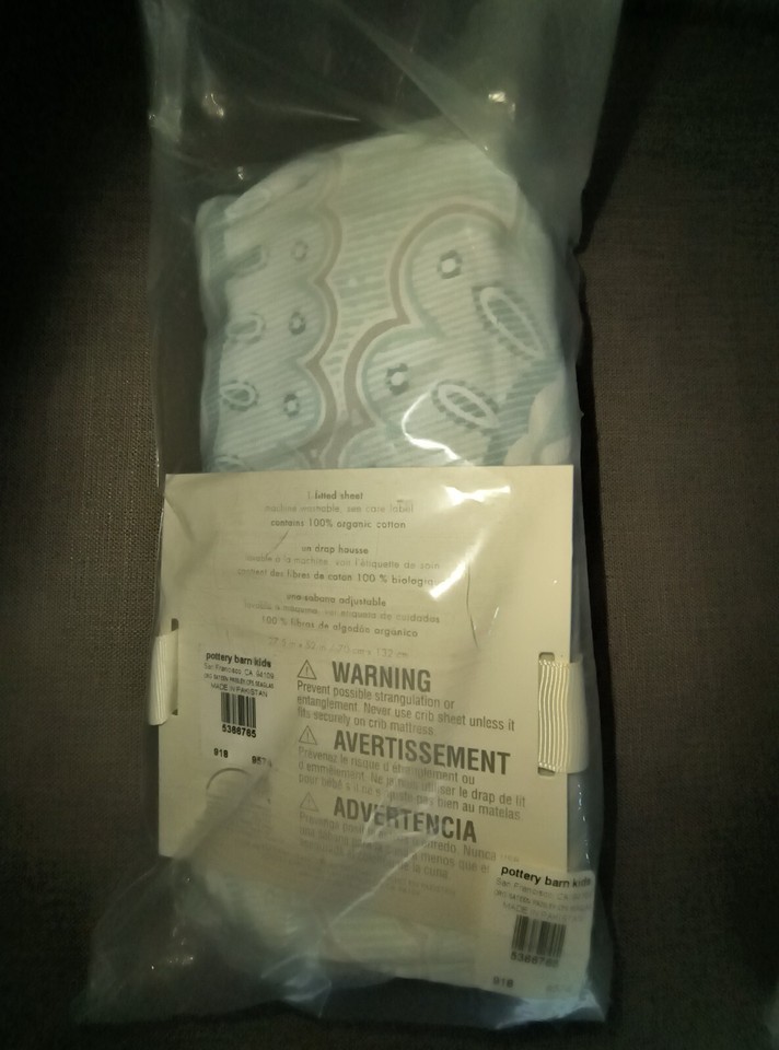 pottery barn organic sateen fitted crib sheet | eBay