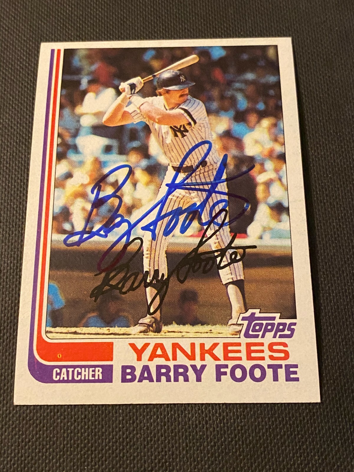 Barry Foote Signed 1982 Topps Card Auto New York Yankees Autograph ...