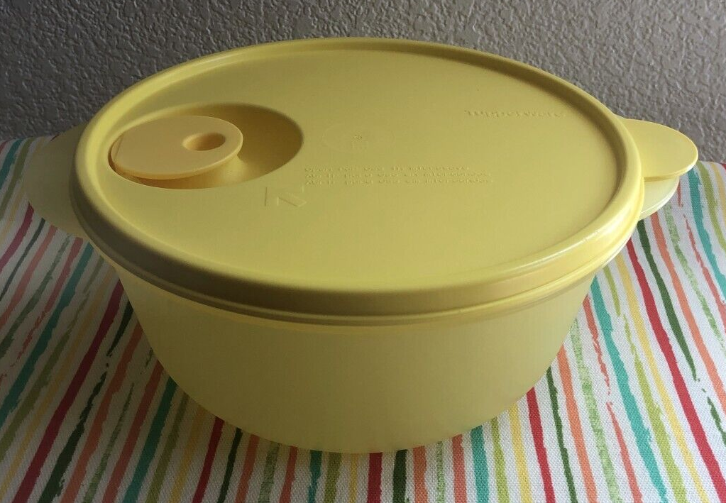 Tupperware Crystalwave Microwavable Bowl 6 1/4 Cups Yellow New | eBay