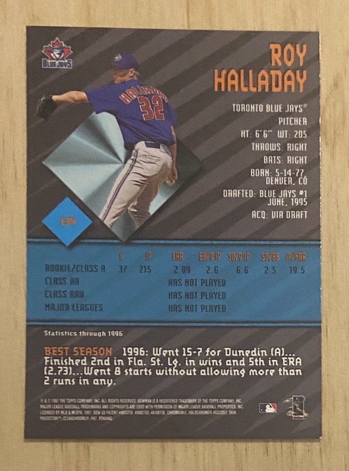 1997 Bowman’s Best Roy Halladay RC #134 | eBay