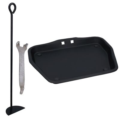 11" or 13" Metal Ashpan Tray For 16" or 18" Fireplace, Handle & Rake ...