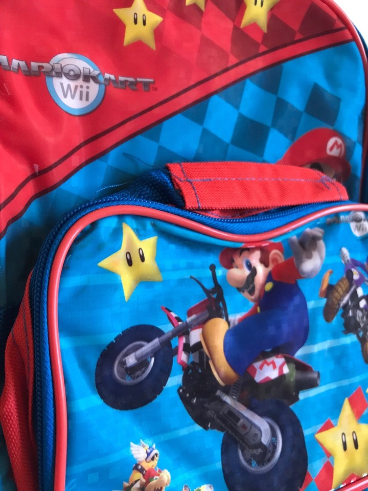 Backpack 11" + Detachable Lunch Bag Snack Tote Mario Kart Wii ...