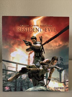 Resident Evil 5 2009 12-Month Promo Calendar Capcom Piggyback RE5 Chris ...