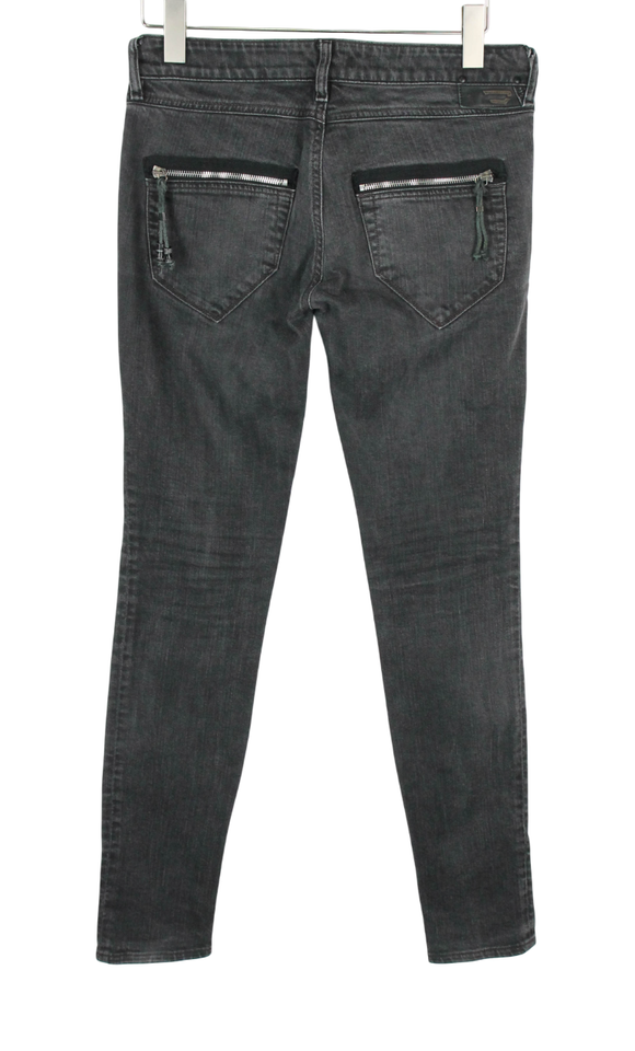 DIESEL Clush Stretch 0089S Jeans Women's W29/L34 Washed Black Zip Fly ...