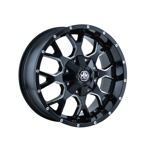 (1) MAYHEM WARRIOR 20X9 8-170 125.2 Hub 18 Offset Black Wheel Rim | eBay