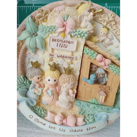 Precious Moments Bethlehem Inn Nativity Scene Plate 1998 Enesco | eBay