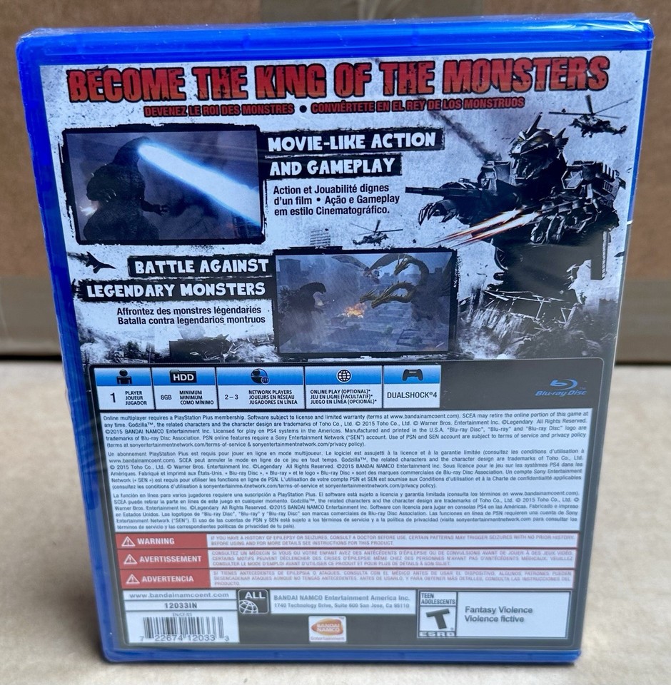 Godzilla (PlayStation 4, 2015) PS4 NEW & Sealed RARE 722674120333| eBay