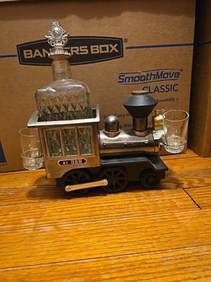 Vintage DC 328 Train Locomotive Bar Music Box with Decanter and Glasses ...