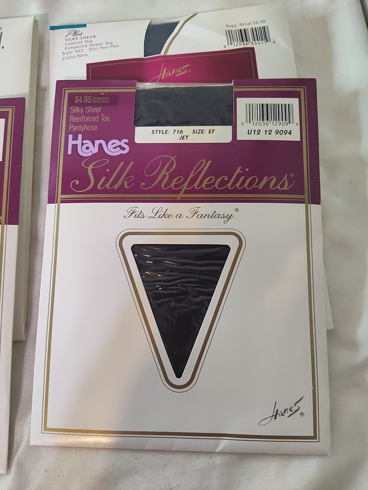 Lot of 5 Hanes Silk Reflections Plus Pantyhose Opaque Light Support ...