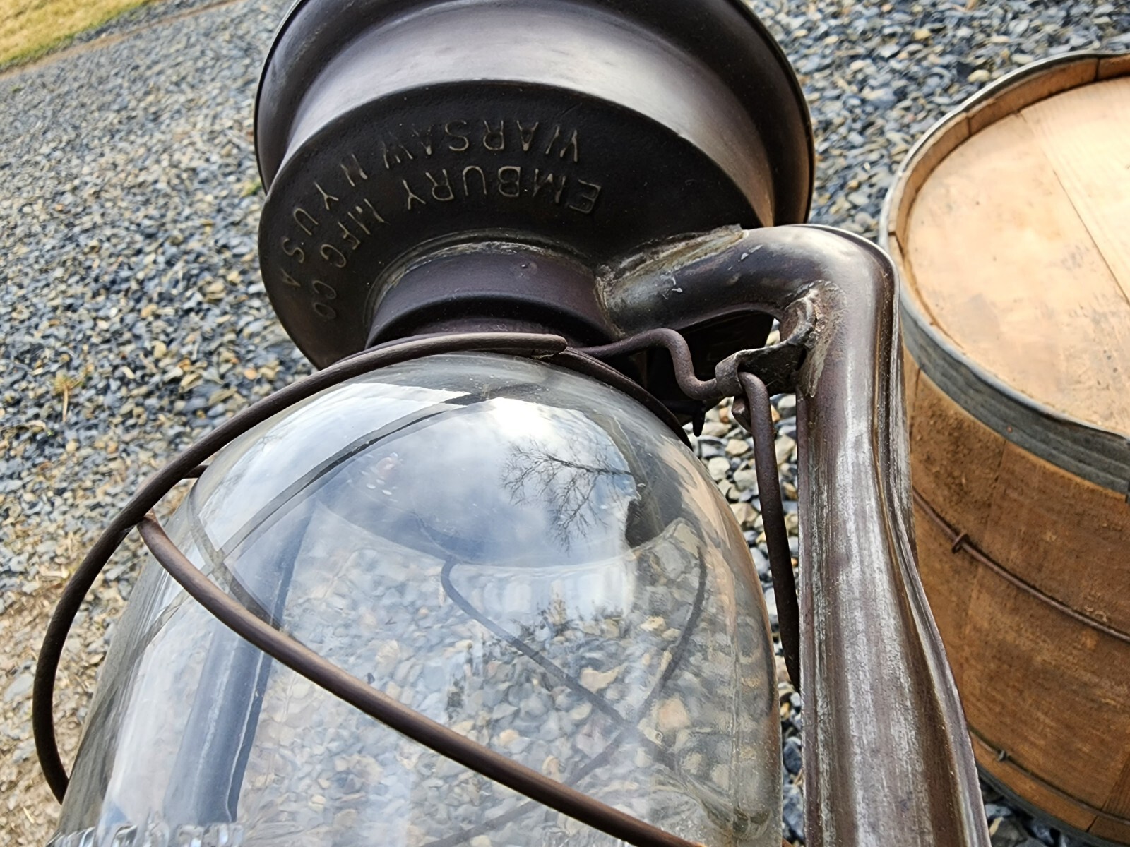 Vintage Embury MFG. Co. Warsaw NY. USA No. 160 Supreme Kerosene Lantern ...