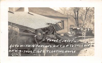 H55/ Manitou Colorado RPPC Postcard Auto Accident House "Topsy Turvey ...