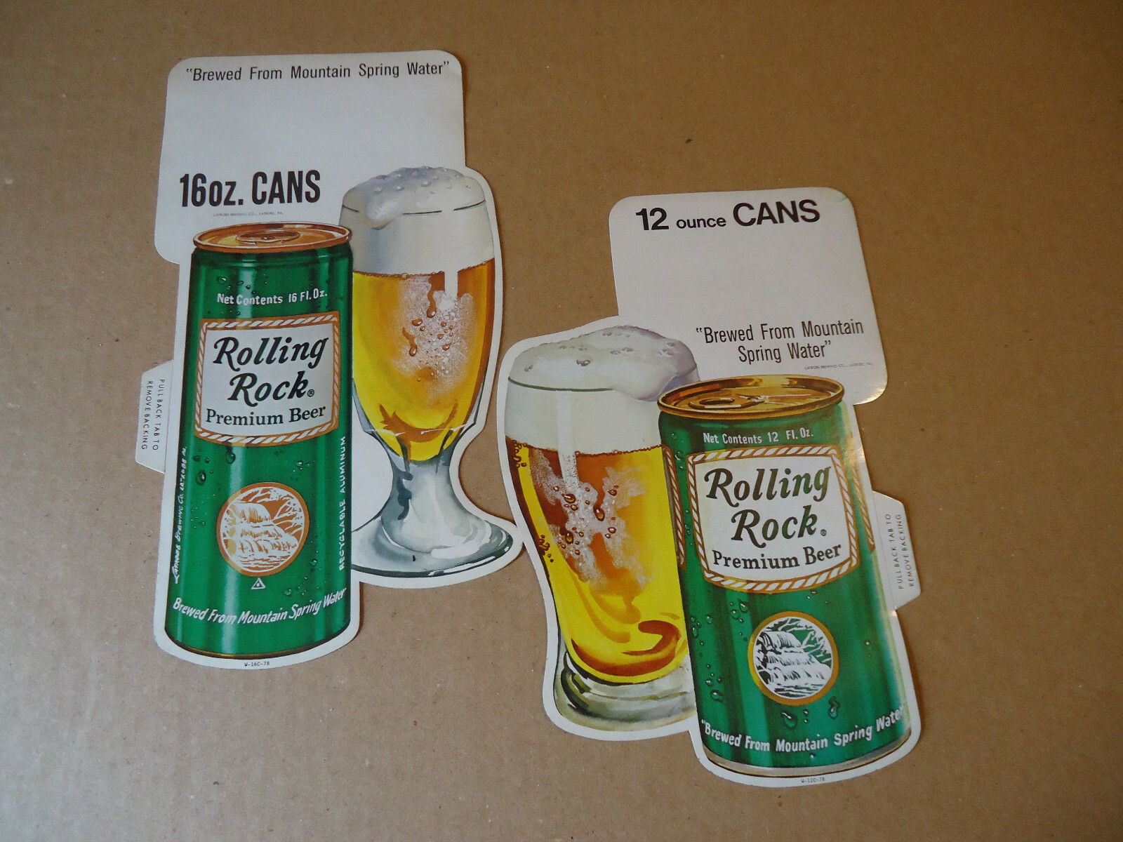 Rolling Rock beer can set of 2 can stickers LATROBE PA | eBay