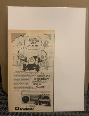 1983 QUASAR Print Ad (COMIC) Call Me When You Get A Quasar (MH216) | eBay
