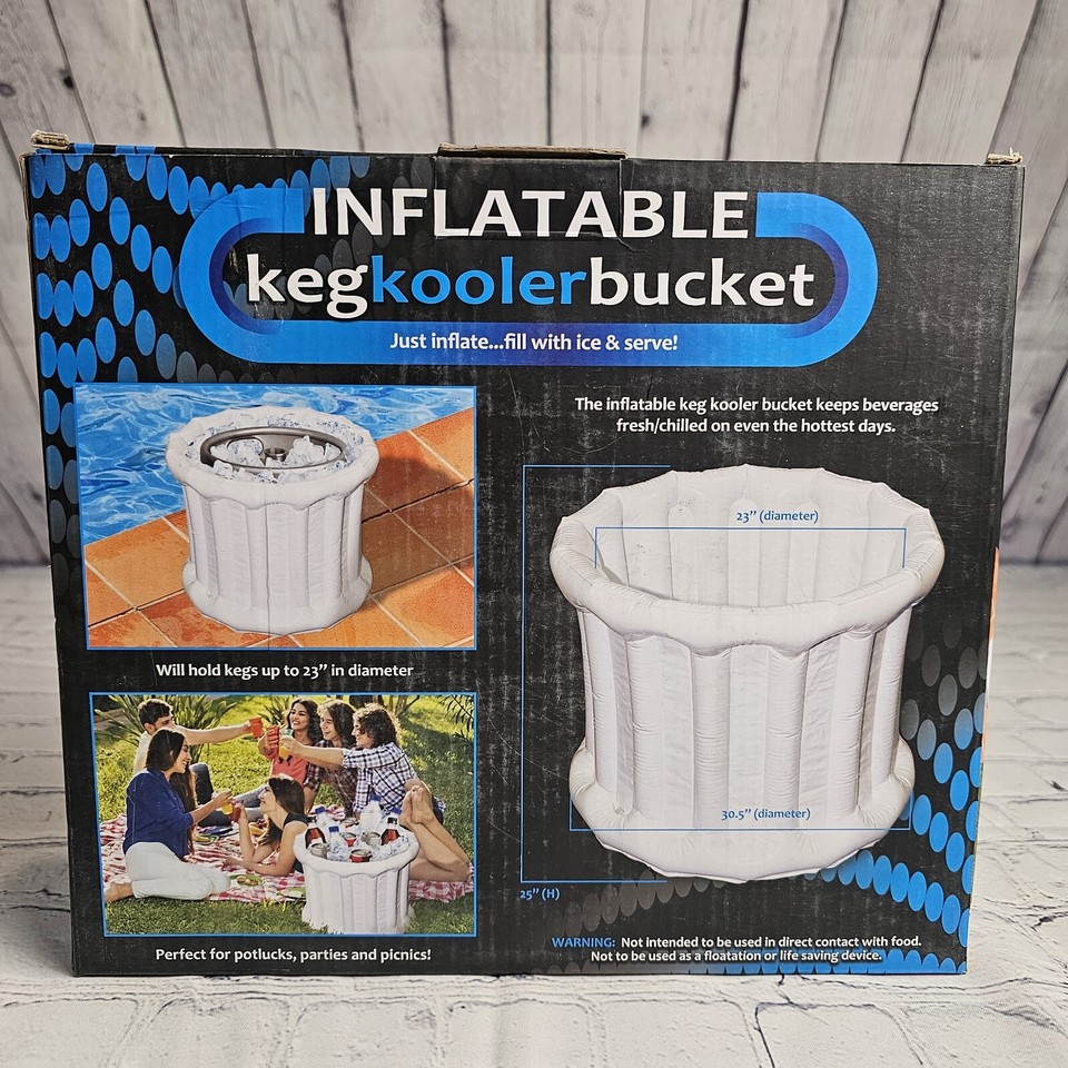 Inflatable Keg Kooler Bucket Ice Can Cooler Party Tailgate Picnic 23 ...