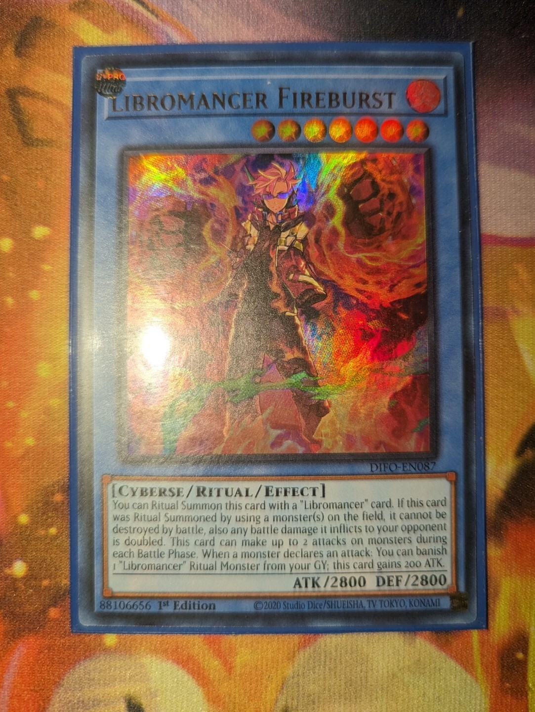 Yu-Gi-Oh! TCG Libromancer Fireburst Dimension Force ULTRA RARE 1st ...