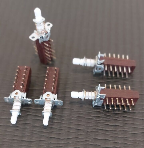 LOT OF 5 - Isostat Switches 4PDT alternate action switch type:ON-OFF ...