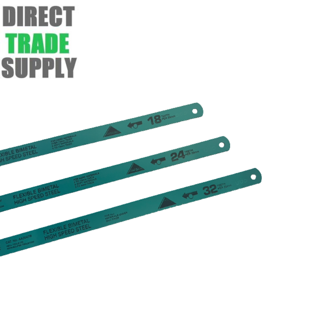 Hacksaw Blade Eclipse Plus 30 300mm / 12" Bi-Metal Shatterproof ...