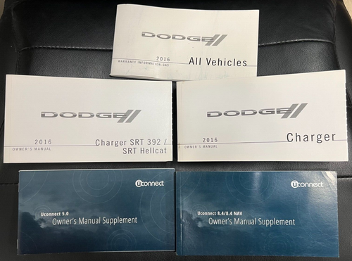 2016 Dodge Charger + Hellcat + SRT 392 Owner's Manual + Uconnect - 5 ...