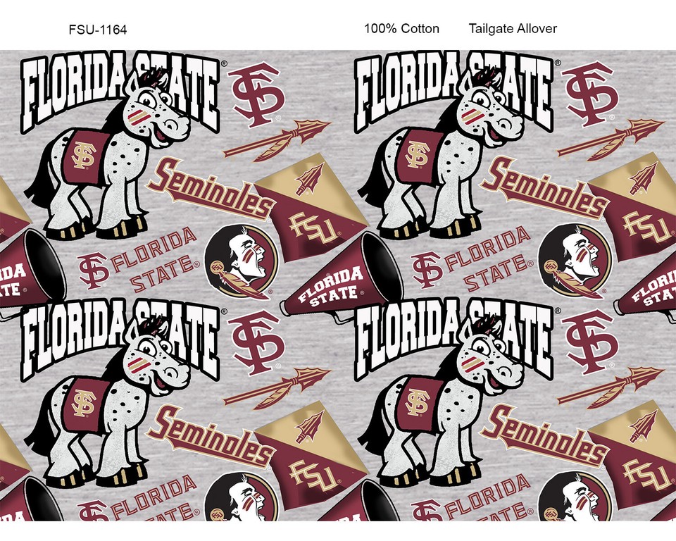 Florida State University FSU Seminoles Cotton Fabric by the Yard-ALL ...