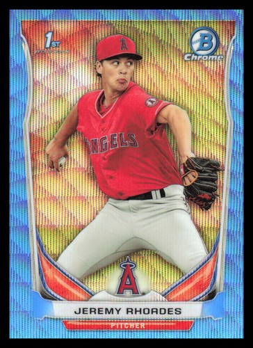 2014 Bowman Draft Chrome Jeremy Rhoades Blue Wave Refractor CDP113 ...