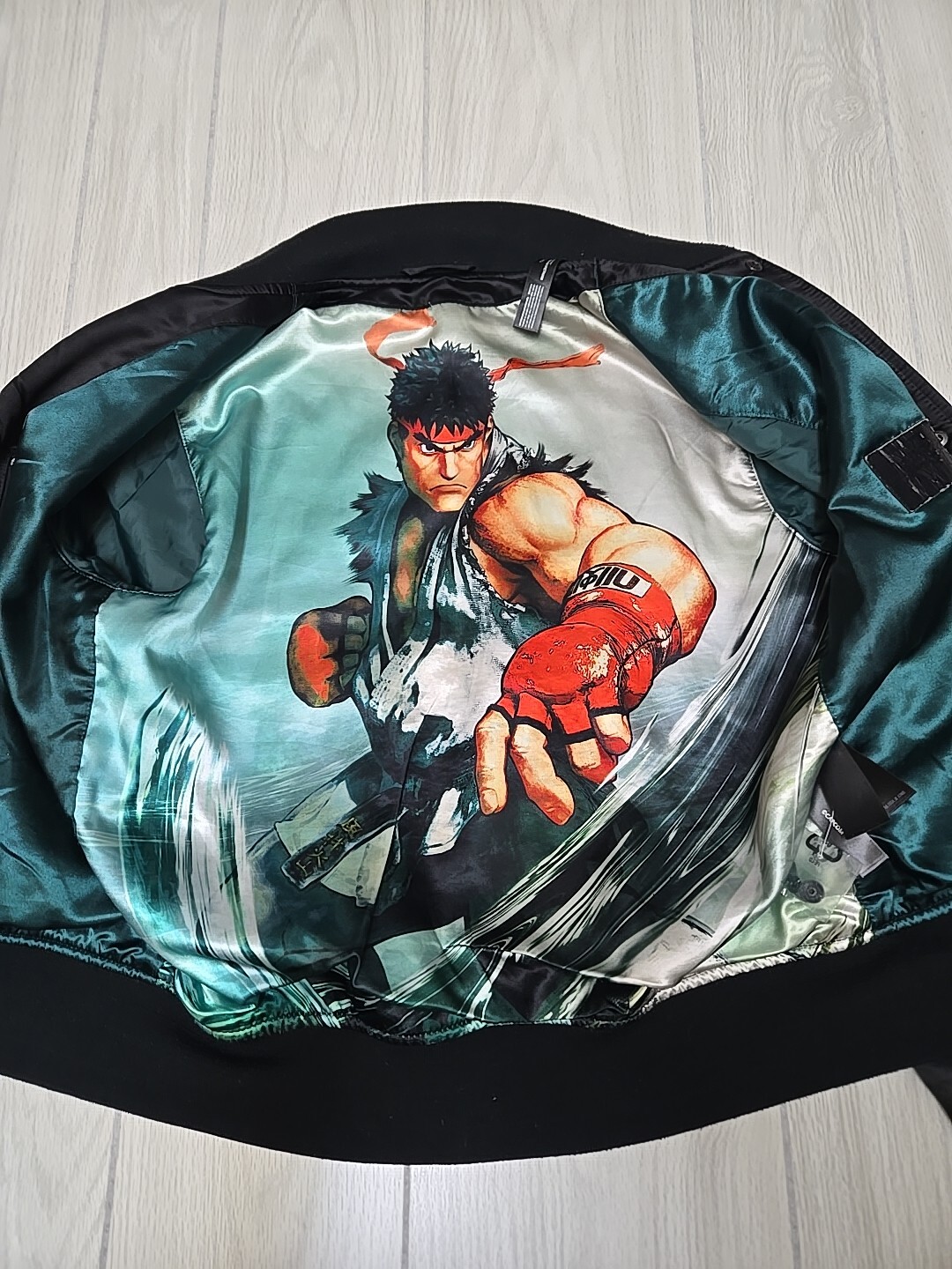 Street Fighter V Ryu Bomber Jacket Satin Capcom Small… - Gem