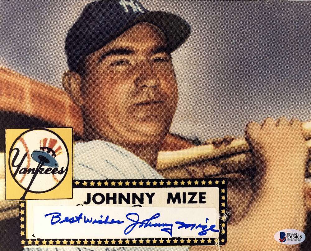 Johnny Mize Signed Autographed 8x10 Yankees Photograph Beckett BAS | eBay