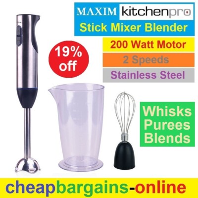 STICK MIXER BLENDER MAXIM ELECTRIC HAND HELD MIXER BLENDER WHISK PUREE ...