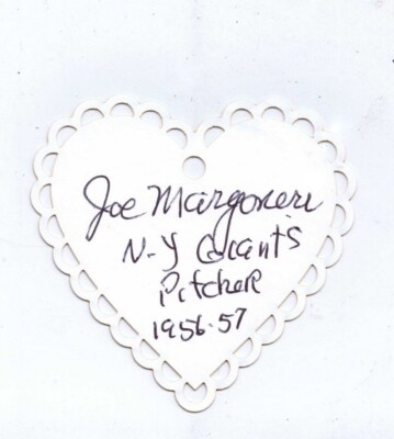 Joe Margoneri Signed Card NY Giants | eBay