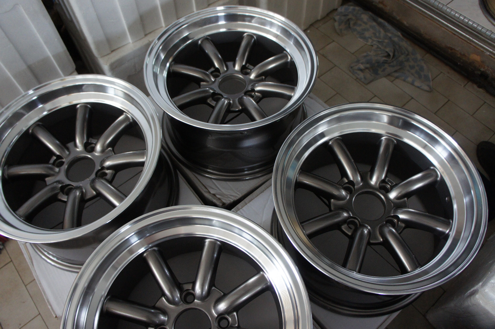 For civic miata mx5 e30 eg6 na8c JDM 15" X8 100x4 Retro Banana style ...