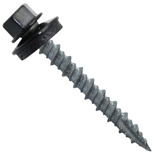 Screws: 250 10x 1-1/2 Black Hex Head Sheet Metal Roof Screw Self ...