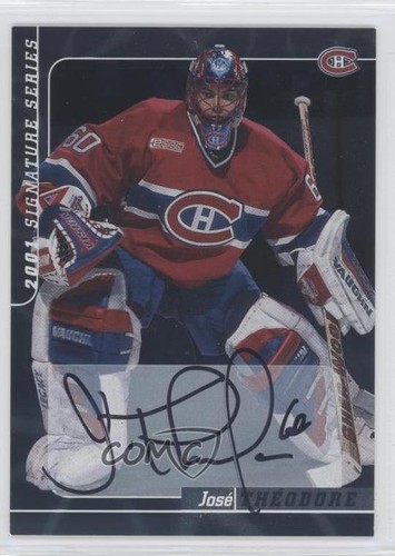 2000-01 ITG Be A Player Signature Series Auto Jose Theodore #195 Auto ...