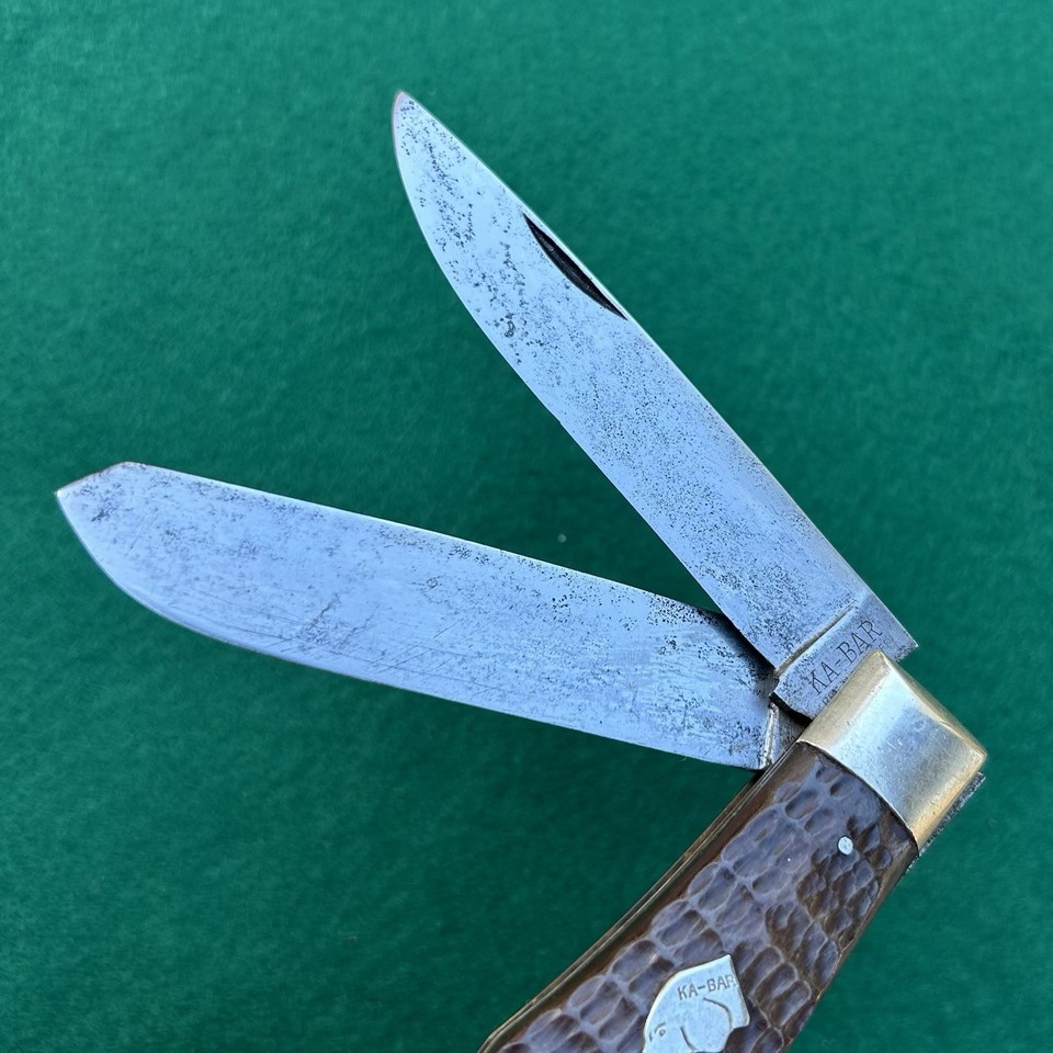 KA-BAR Union Cutlery Co Dogs Head Green Bone Trapper Like Remington ...