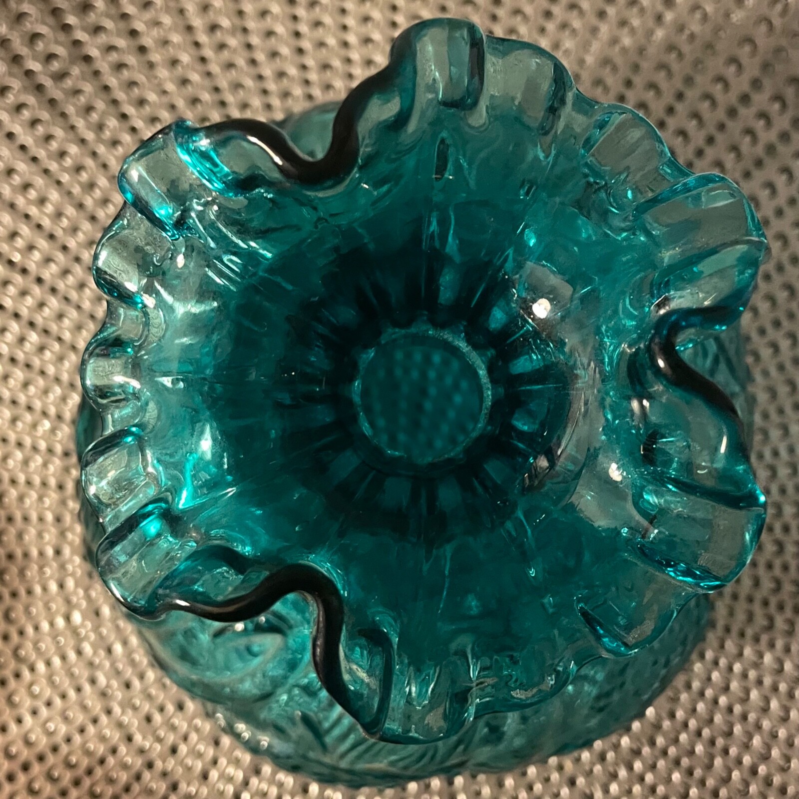 FENTON ART GLASS BLUE TEAL ROYALE OC 8" "SWAN" VASE WARE #9458 PRODUCED ...