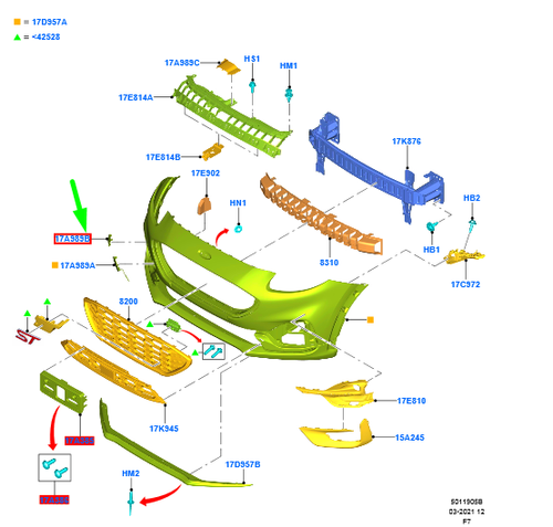 FORD PUMA MK2 Front Bumper Left Cover 2436782 L1TB-15A281-AD NEW ...