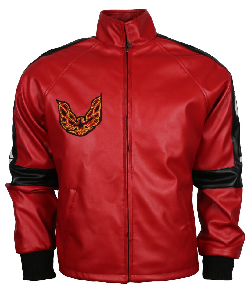 Burt Reynolds Smokey and the Bandit Red Trans Am Faux Leather Mens ...