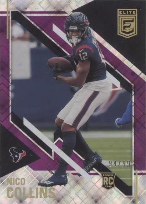 2021 Panini Chronicles - Elite Update Nico Collins #198 Purple /99 (RC ...