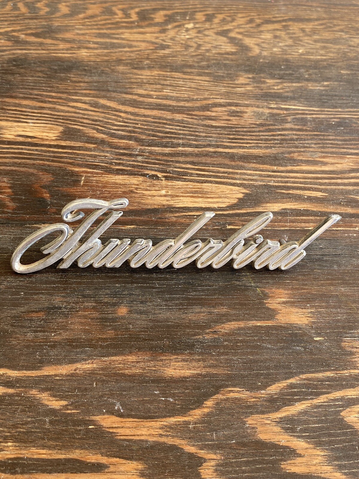 Vintage Thunderbird Emblem Ford Thunderbird Script Badge Emblem 06SB ...