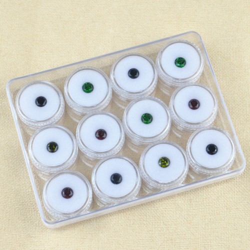 Acrylic Loose Diamond Gem Storage Box Jewelry Display Tray Case + Lid ...